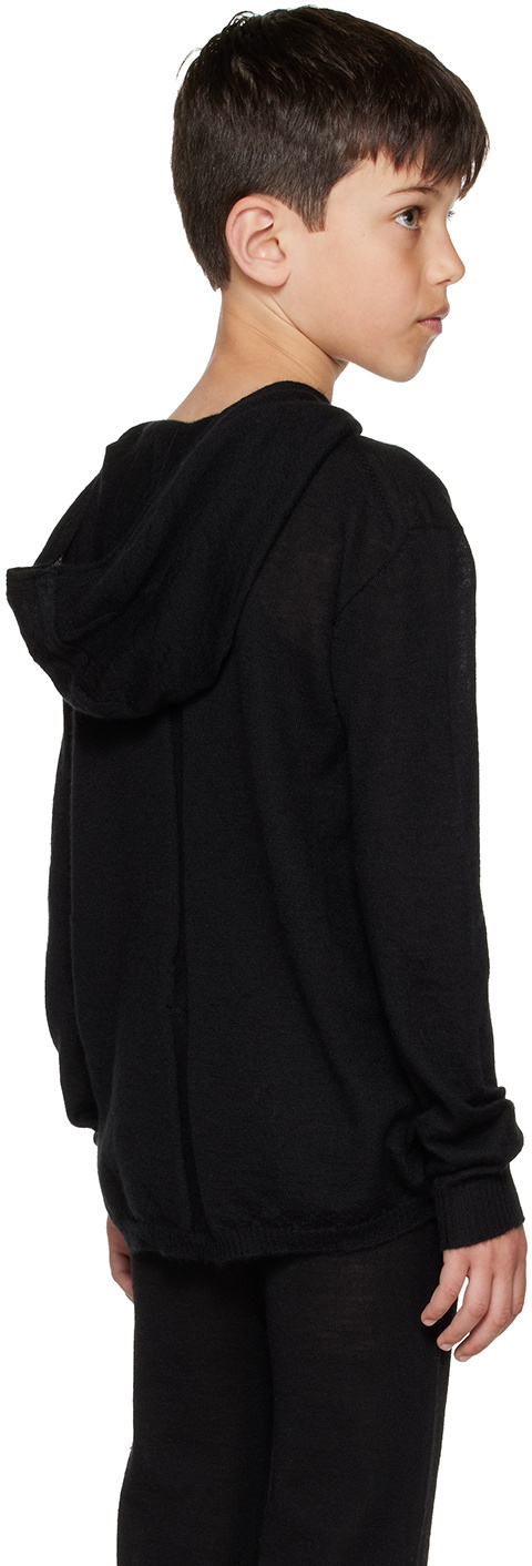 Rick Owens Kids Black Lightweight Hoodie Rick Owens