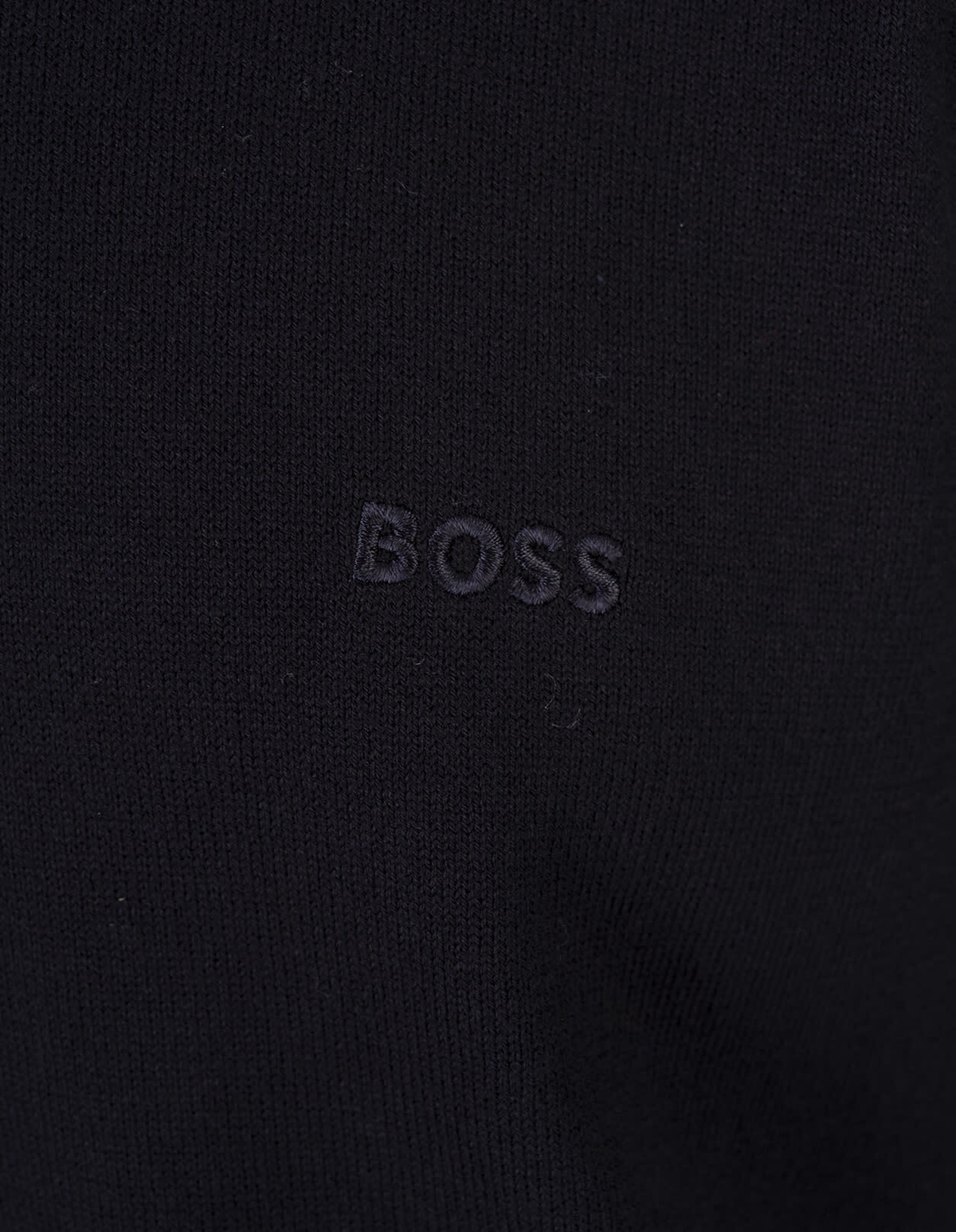 Hugo Boss Dark Blue Crew Neck Sweater With Embroidered Logo Hugo Boss