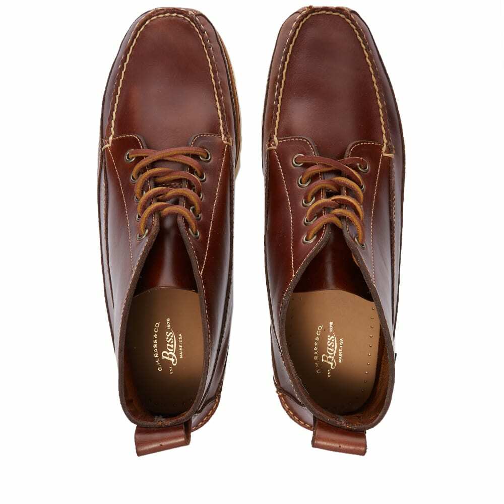 Bass Weejuns Men's Camp Moc III Ranger Boot in Dark Brown Leather Bass ...