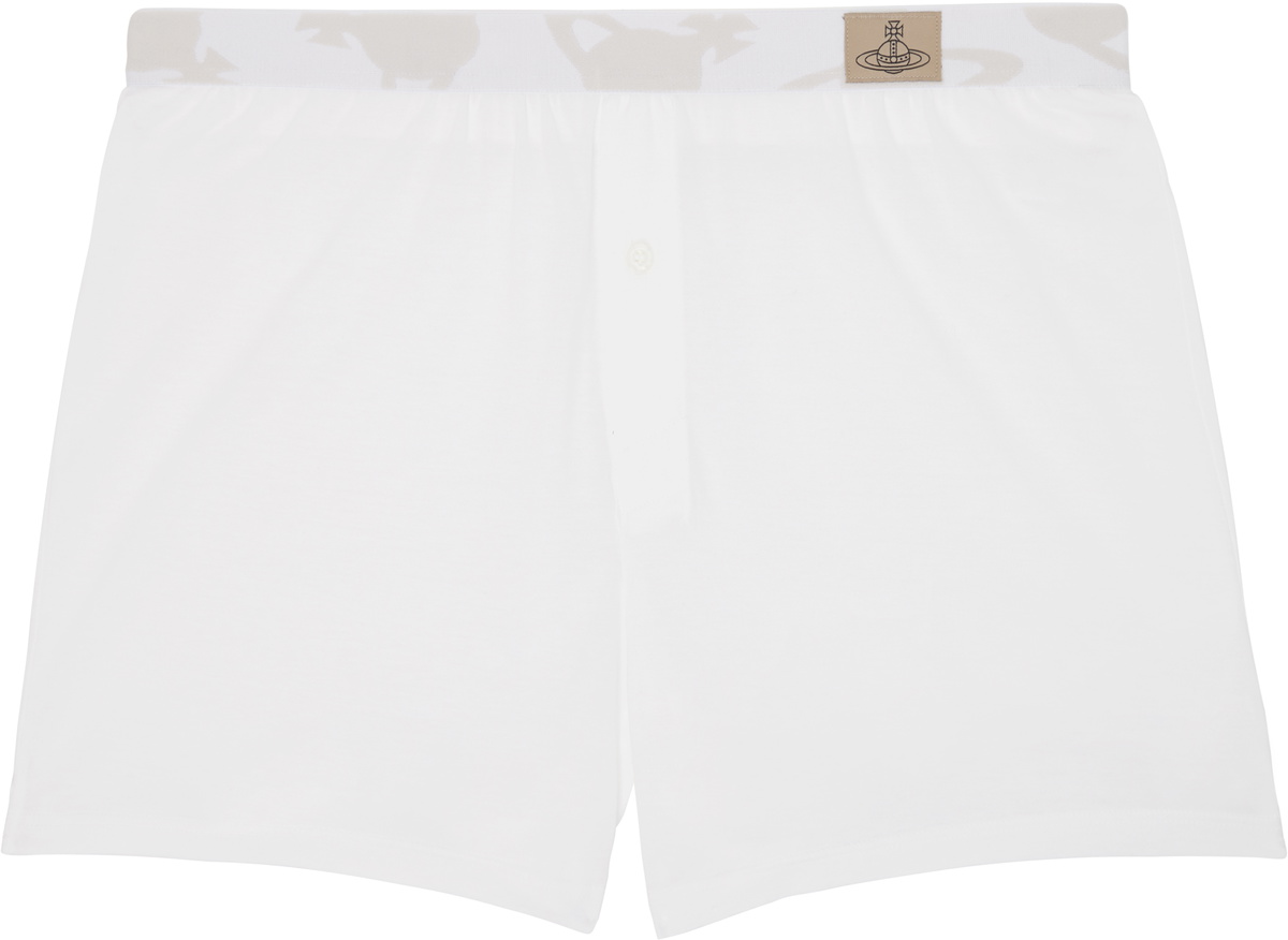 Vivienne Westwood White Organic Cotton Jersey Boxers Vivienne Westwood