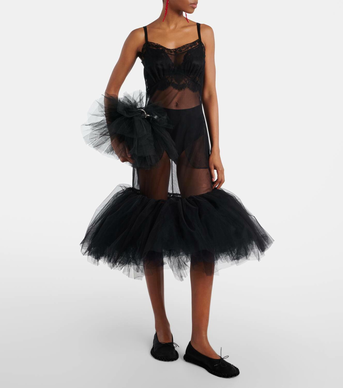 Simone Rocha Frilly Tutu Mini canvas shoulder bag Simone Rocha