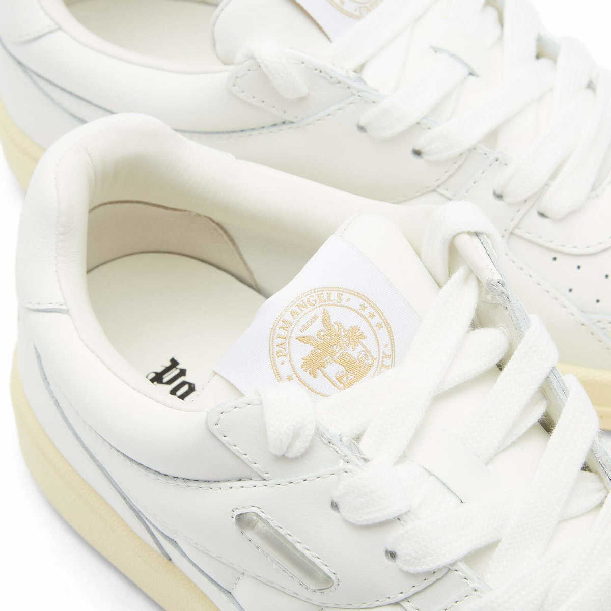 Palm Angels Men's University Sneakers in White Palm Angels
