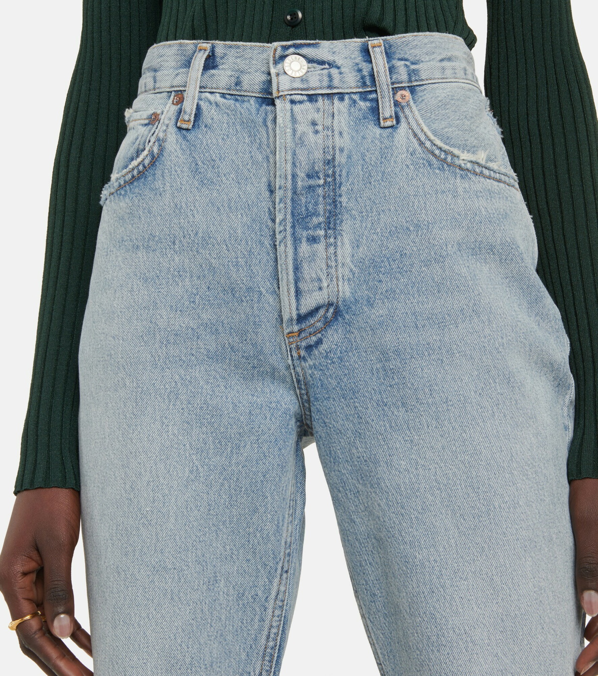 Agolde - Riley high-rise cropped straight jeans AGOLDE