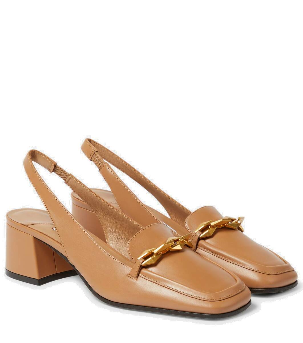 Jimmy Choo Diamond Tilda leather slingback pumps Jimmy Choo