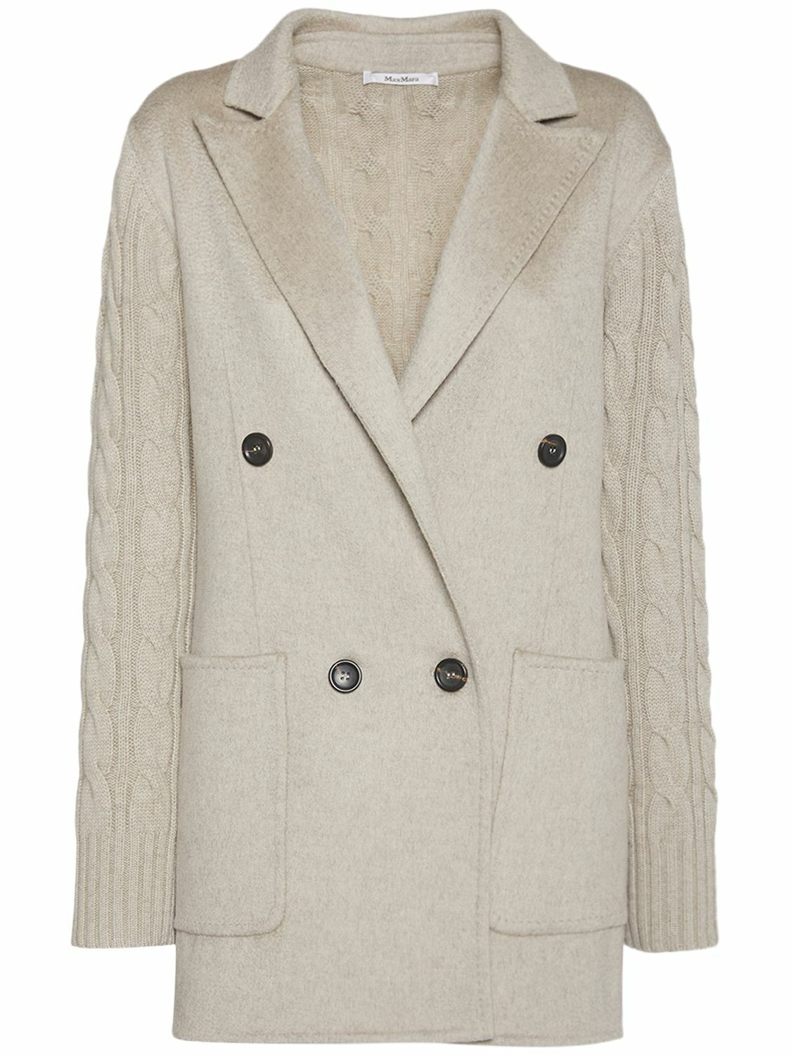 MAX MARA - Dalida Cable Knit Wool & Cashmere Jacket Max Mara