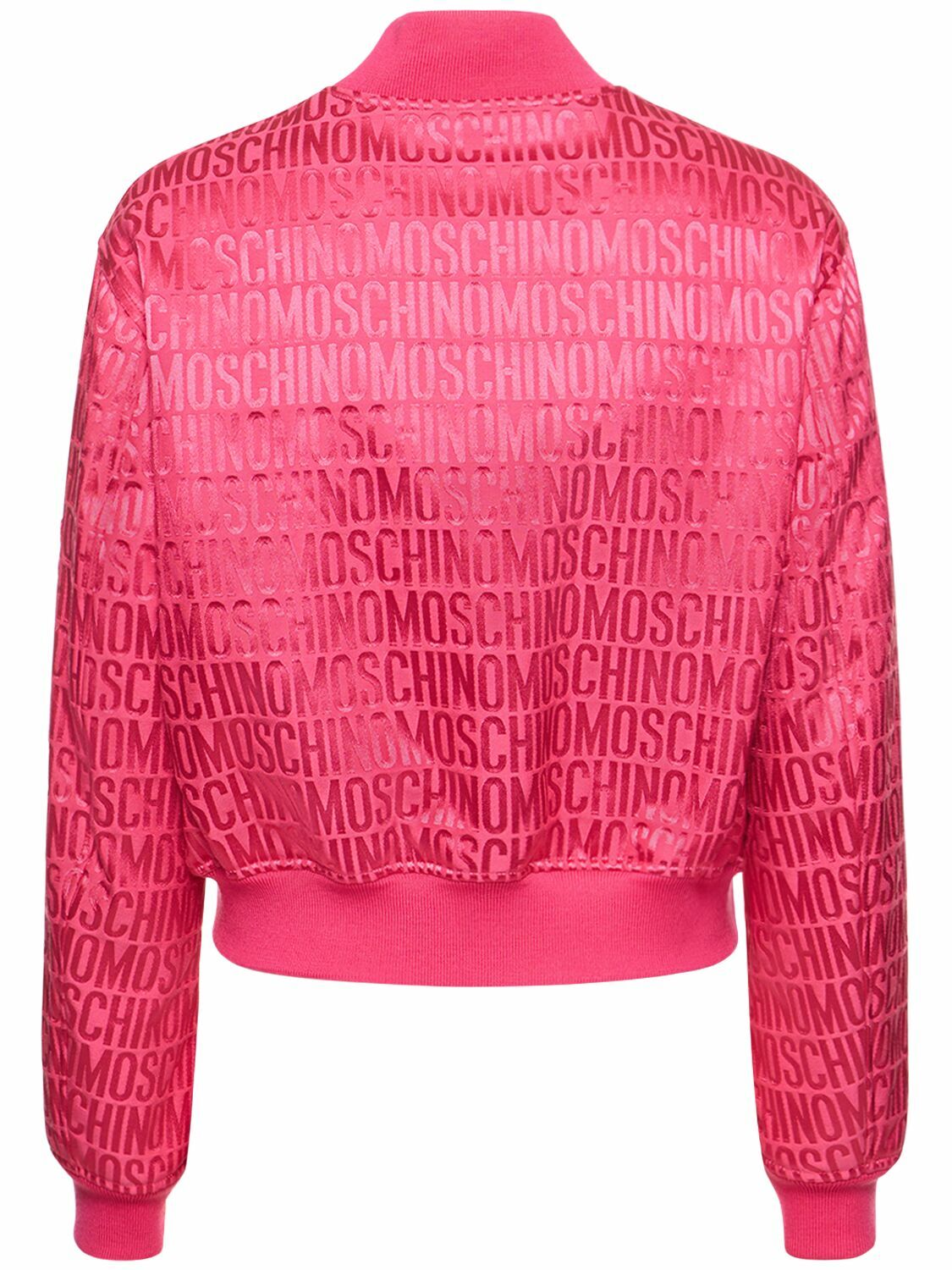 MOSCHINO - Logo Jacquard Nylon Bomber Jacket Moschino