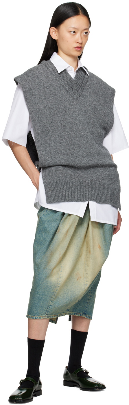 Maison Margiela Gray Layered Vest Maison Margiela