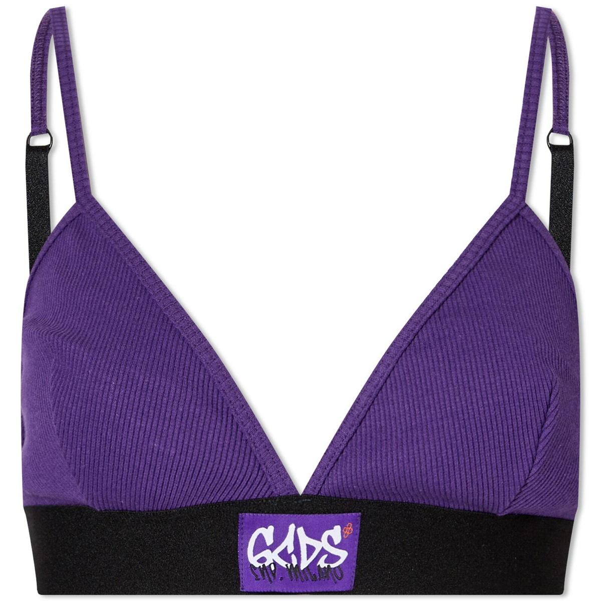 GCDS Women's Milano Logo Bralet Top in Purple GCDS