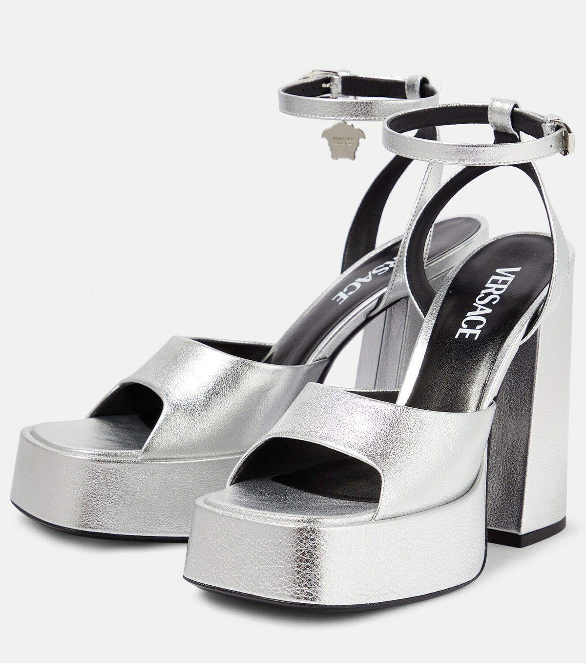 Versace Medusa Aevitas leather platform sandals Versace