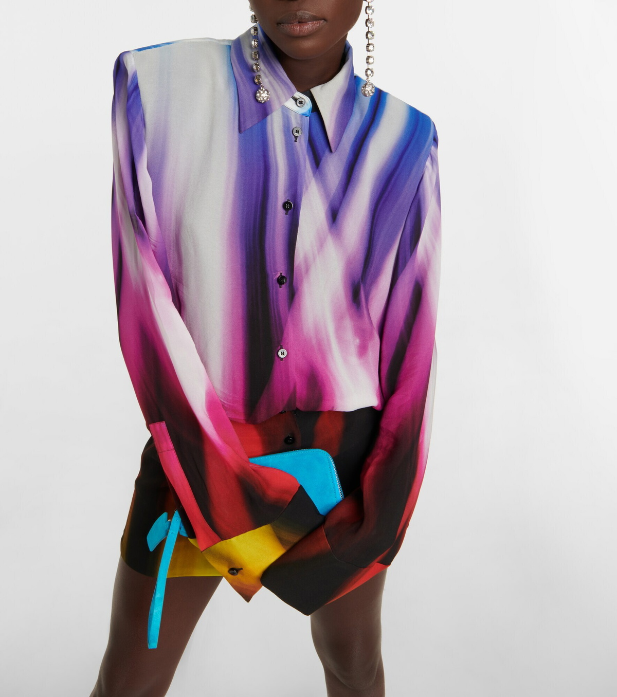 The Attico - Margot printed georgette minidress The Attico