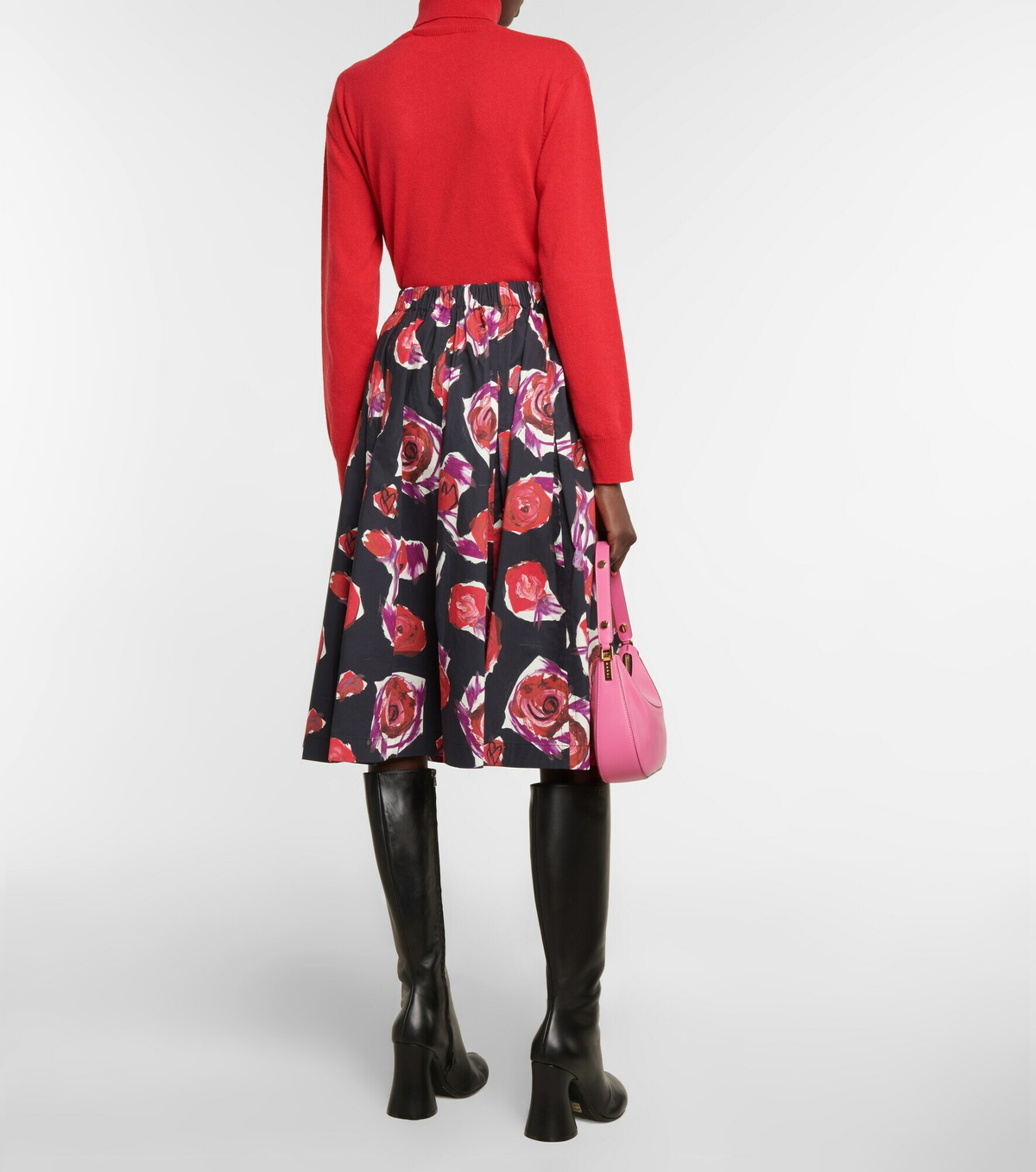 Marni - Floral cotton midi skirt Marni