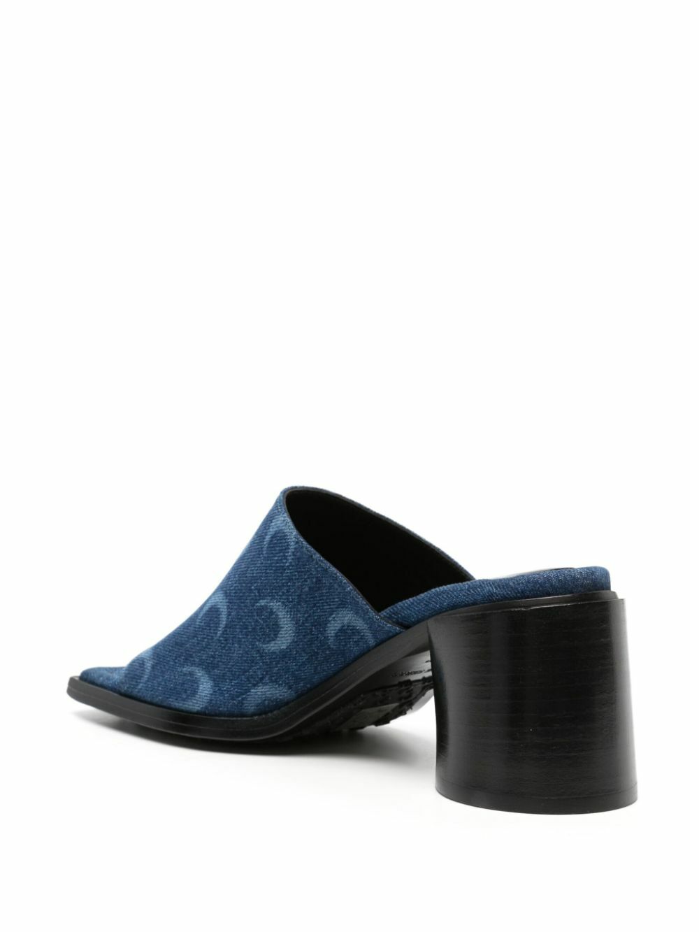Marine Serre Blue MS Regenerated Denim Mules Marine Serre