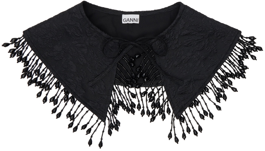 GANNI Black Bead Collar GANNI