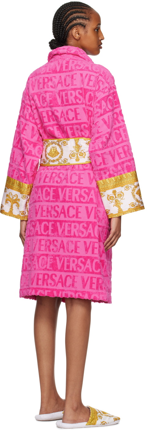 Versace Underwear Pink 'I Heart Baroque' Robe Versace Underwear