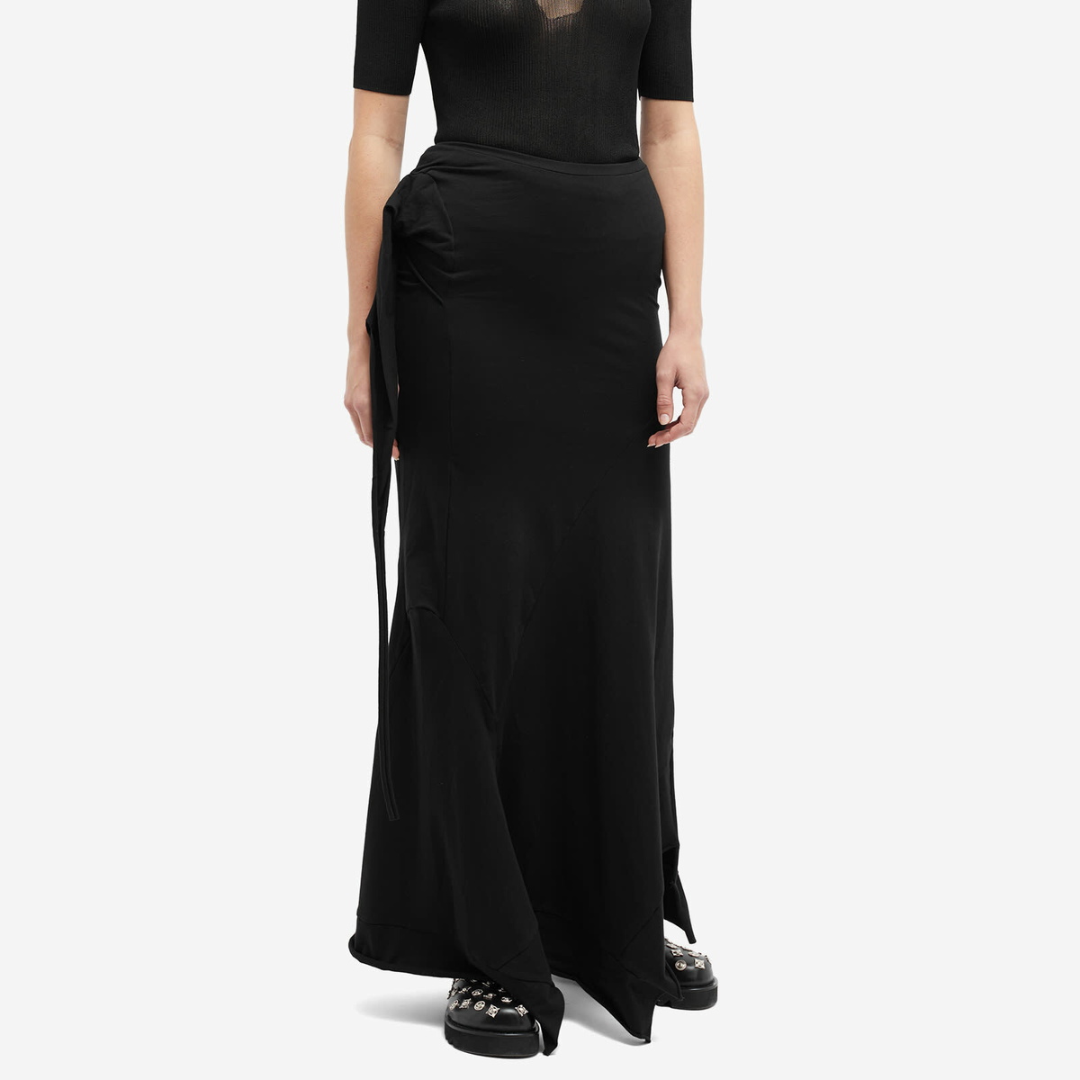 Ottolinger Women's Asymmetric Maxi Skirt in Black Ottolinger