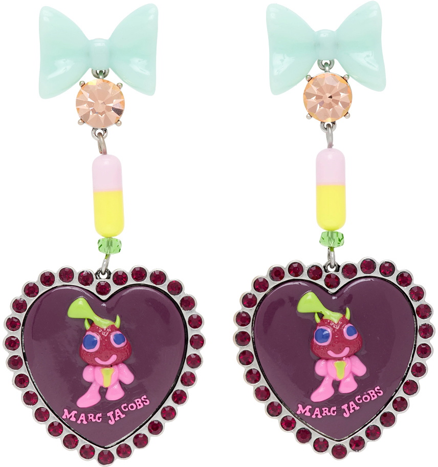 Marc Jacobs Heaven Multicolor Elliot Shields Strawberry Cameo Earrings ...