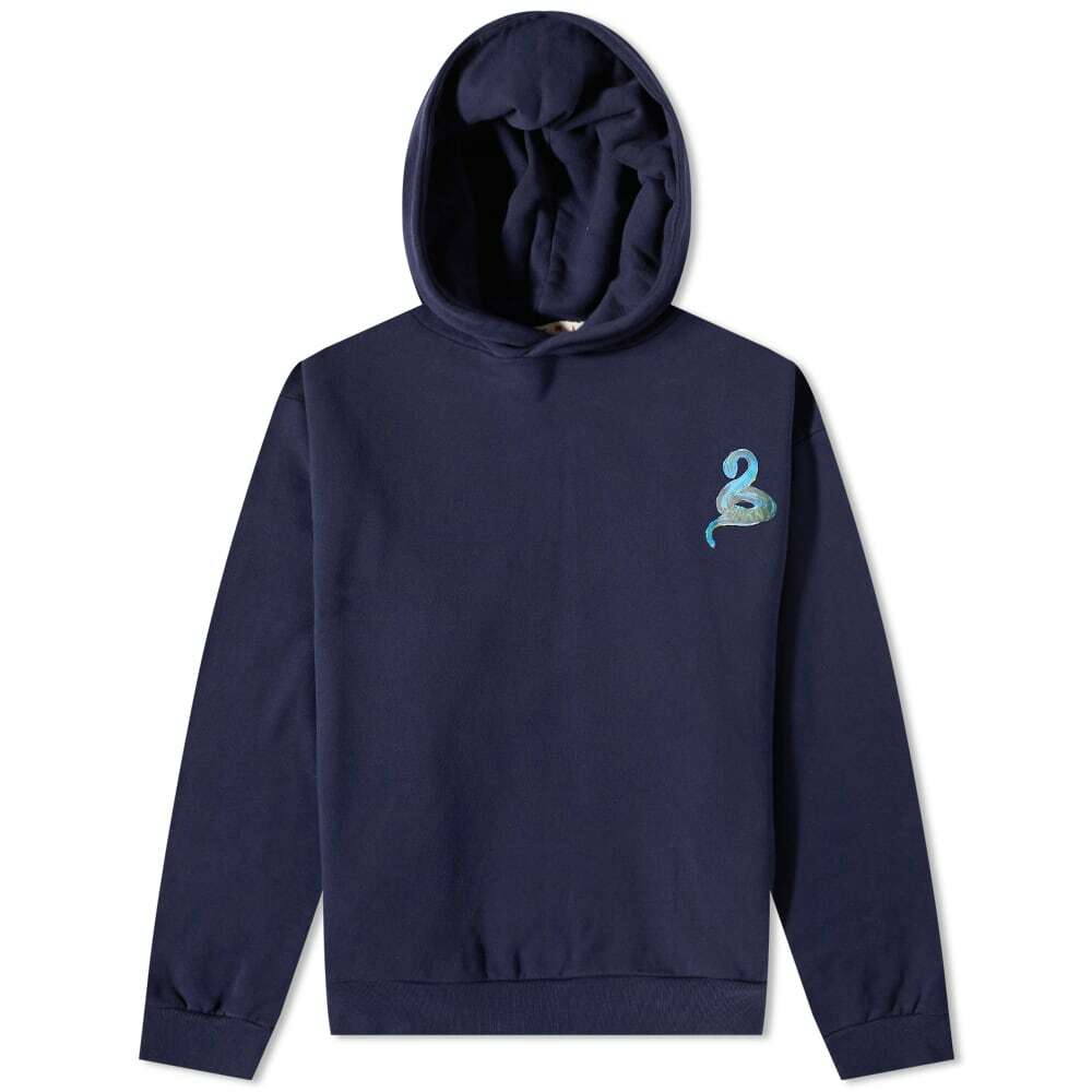 Marni Men's Python Logo Hoody in Ink Marni