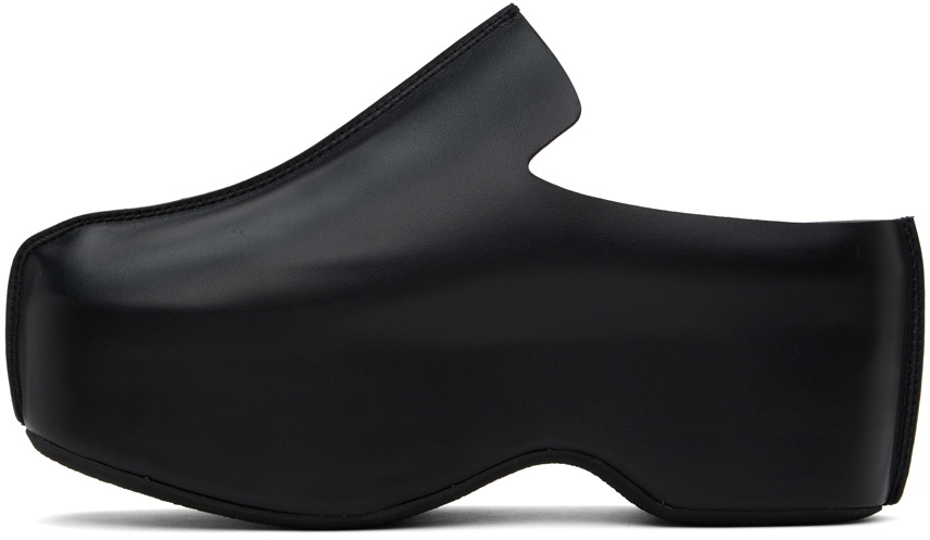 JW Anderson Black Leather Platform Clogs JW Anderson
