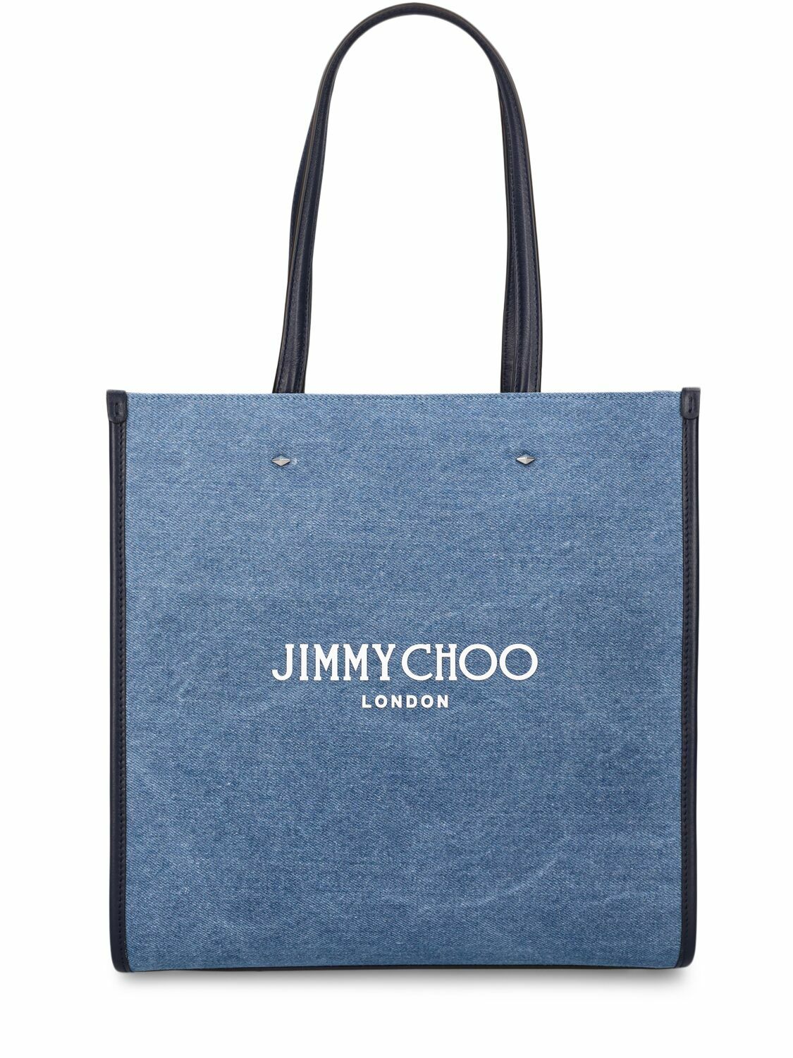 JIMMY CHOO Logo Denim Tote Bag Jimmy Choo
