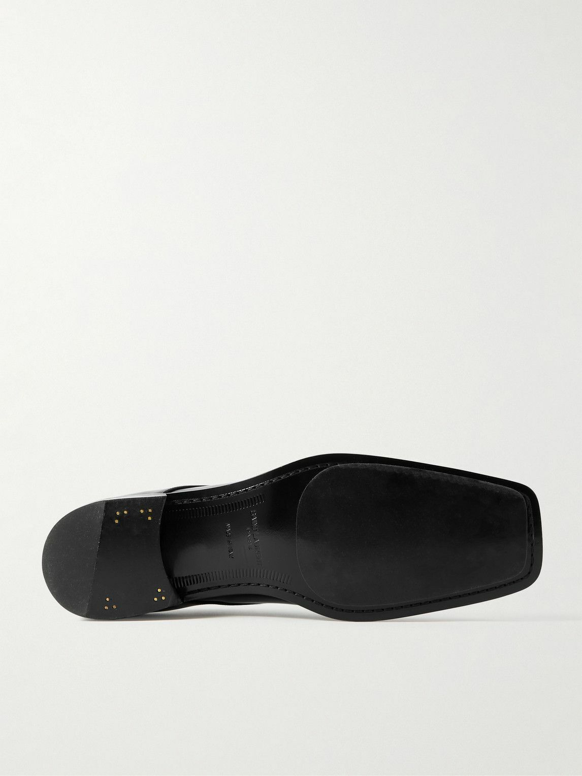 SAINT LAURENT - Jean Polished-Leather Derby Shoes - Black Saint Laurent