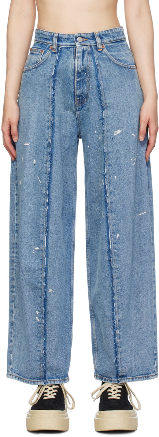 MM6 Maison Margiela Blue 5-Pocket Jeans MM6 Maison Margiela