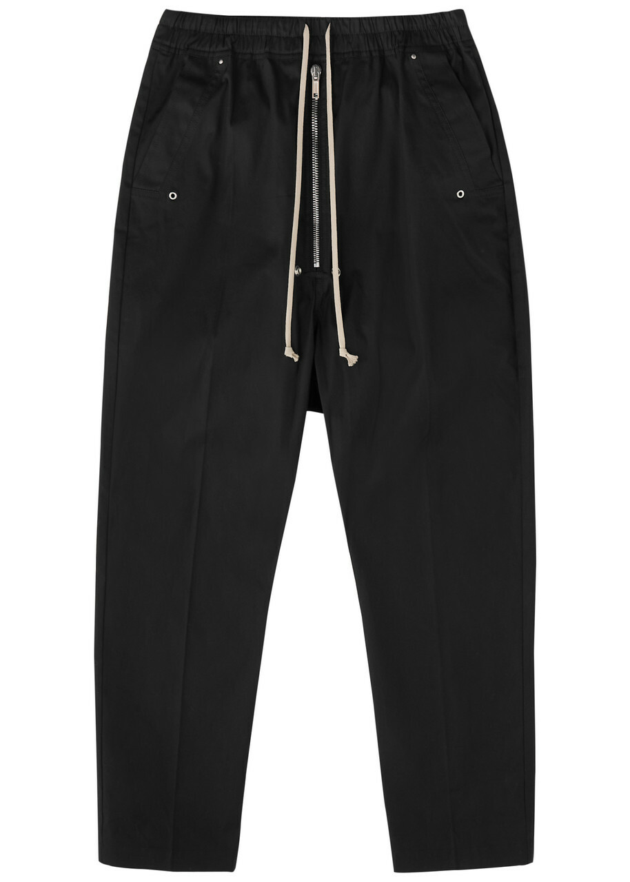 Rick Owens Bela Stretch-cotton Poplin Trousers Black Rick Owens