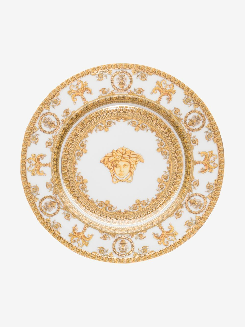 Versace White I Love Baroque Porcelain Plate Versace
