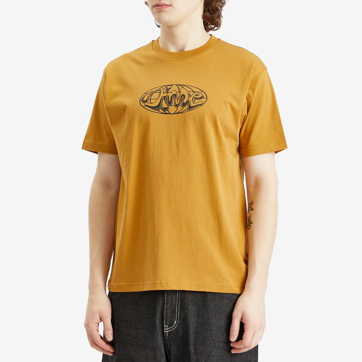 Dime Men's Globe T-Shirt in Coffee Dime