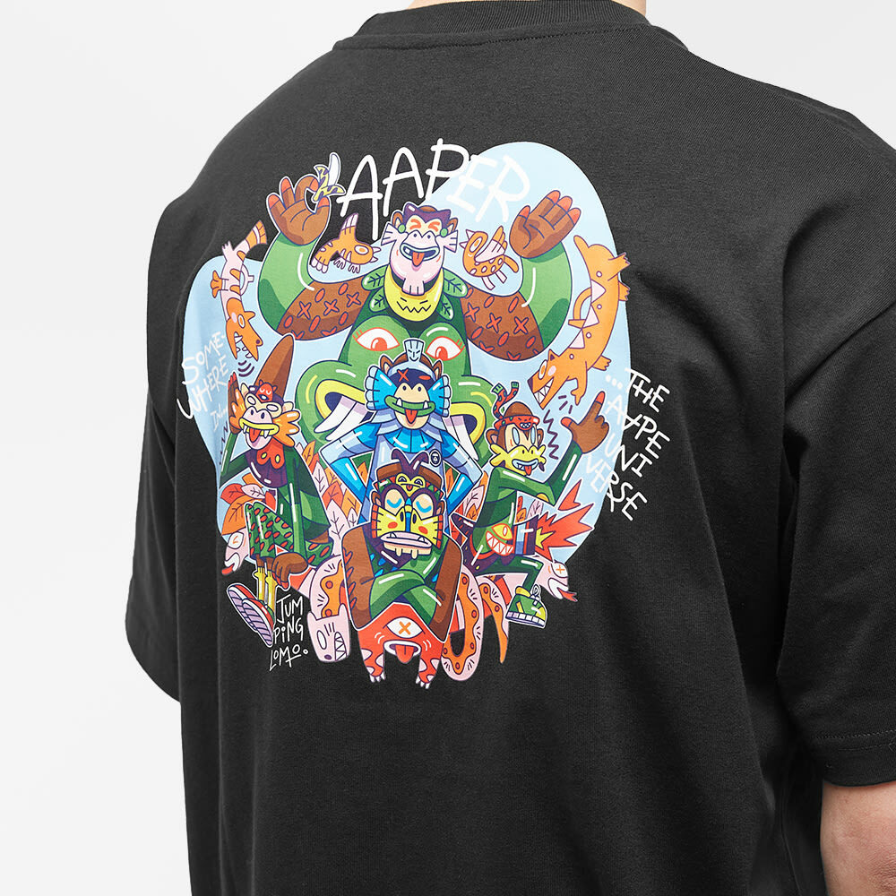 Men's AAPE x Jumping Lomo AAPER T-Shirt in Black AAPE by A Bathing Ape