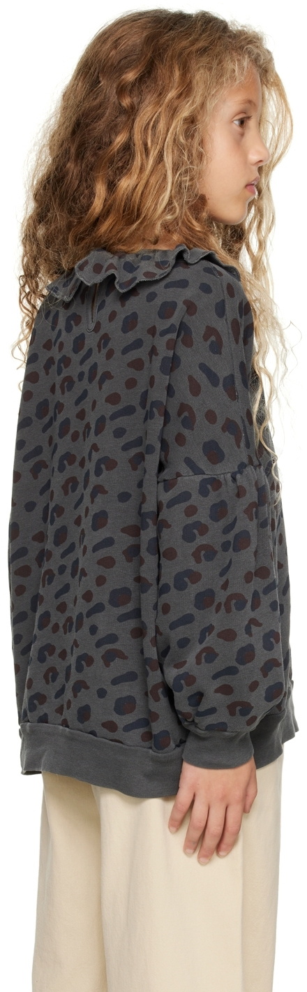 Bonmot Organic Kids Gray Leopard Sweatshirt Bonmot Organic