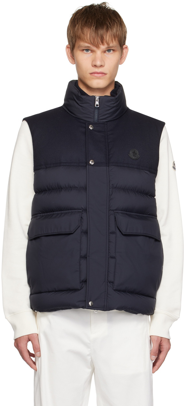 Moncler Navy Rance Down Vest Moncler