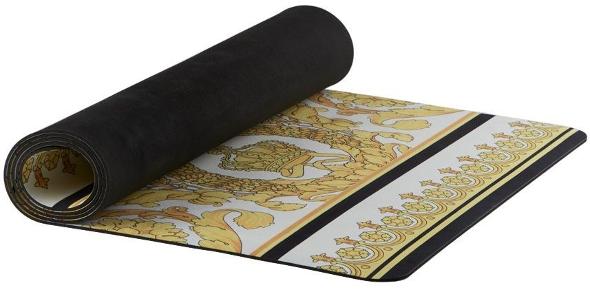 Versace White & Gold I Heart Baroque Yoga Mat Versace