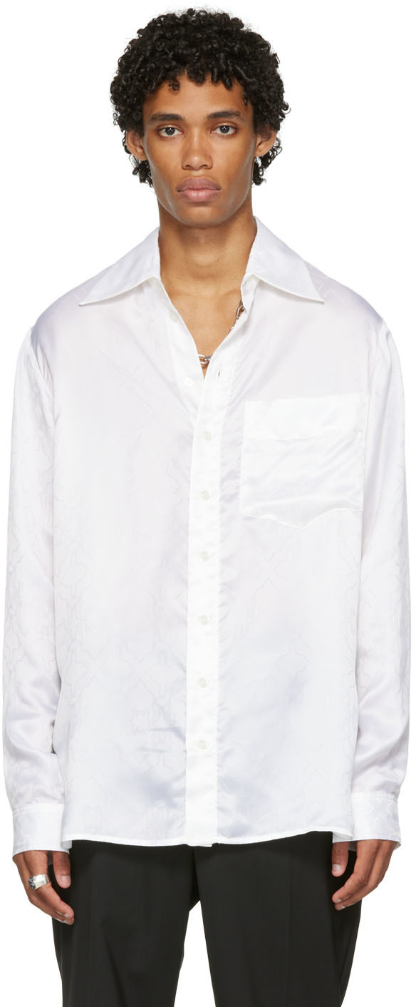 LU'U DAN White Damask Serpent Shirt LU'U DAN