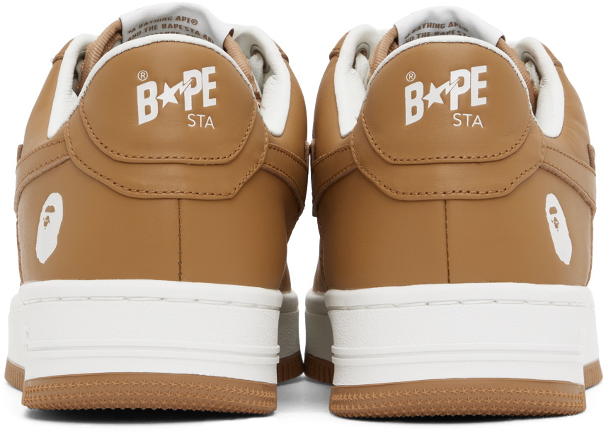 BAPE Brown & White Sta #4 Sneakers A Bathing Ape