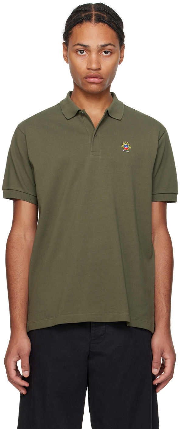 Bally Green Embroidered-Logo Polo Bally