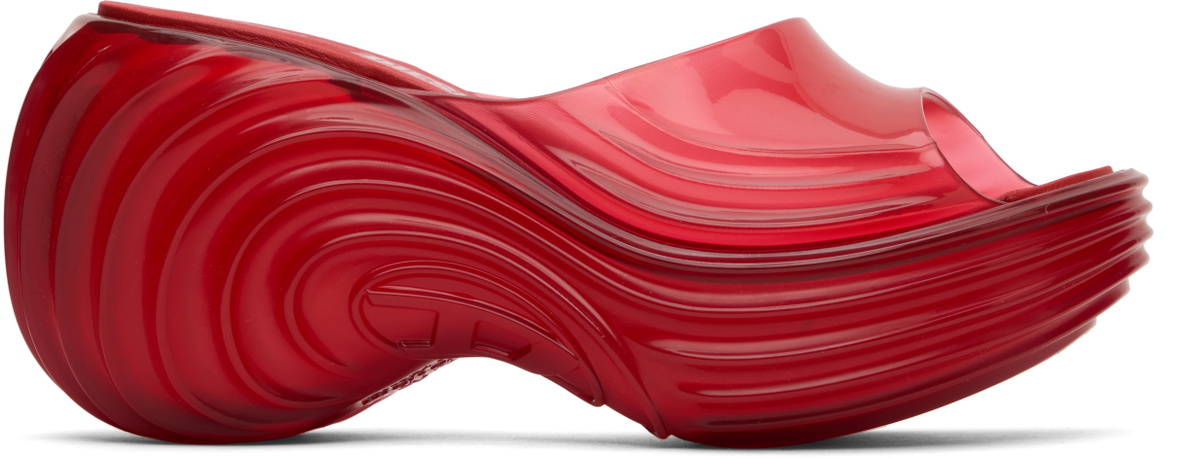 Diesel Red Melissa Edition Quantum Platform Heeled Sandals Diesel