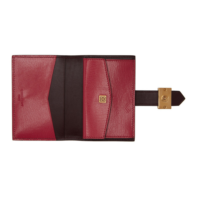 Givenchy Red GV3 Business Card Holder Givenchy