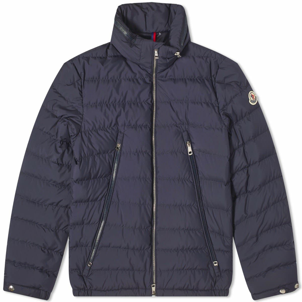 Moncler Men's Alfit Concealed Hood Jacket in Navy Moncler