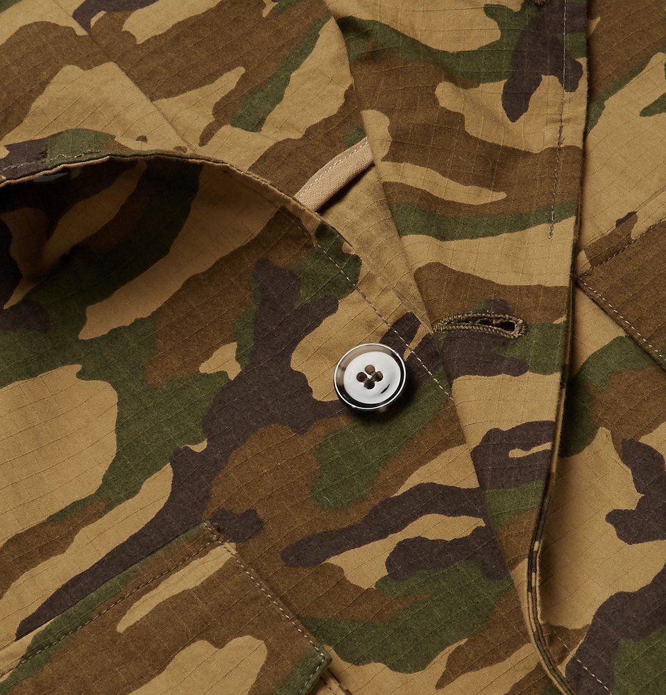 MAN 1924 - Camouflage-Print Cotton-Ripstop Field Jacket - Men - Army ...