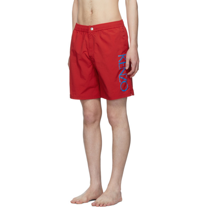 Kenzo Red Logo Swim Shorts Kenzo