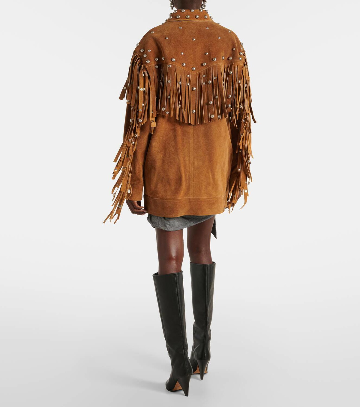 Isabel Marant Fenzy embellished fringed suede jacket Isabel Marant