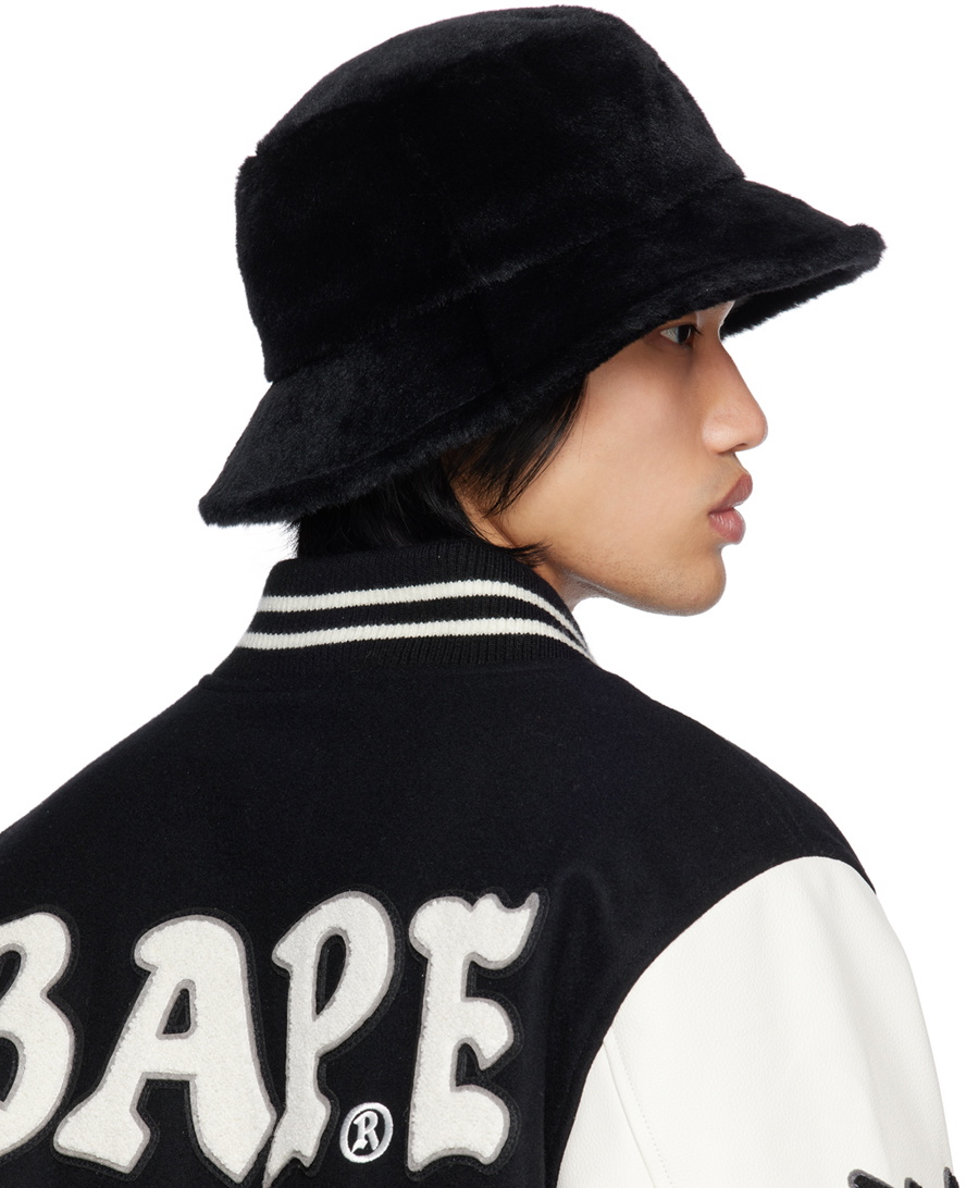 BAPE Black One Point Bucket Hat A Bathing Ape
