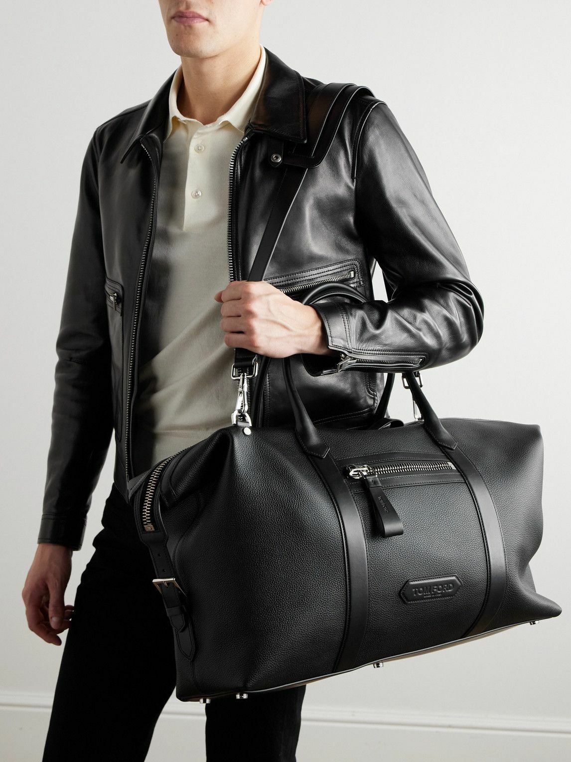 TOM FORD - Buckley Full-Grain Leather Weekend Bag TOM FORD