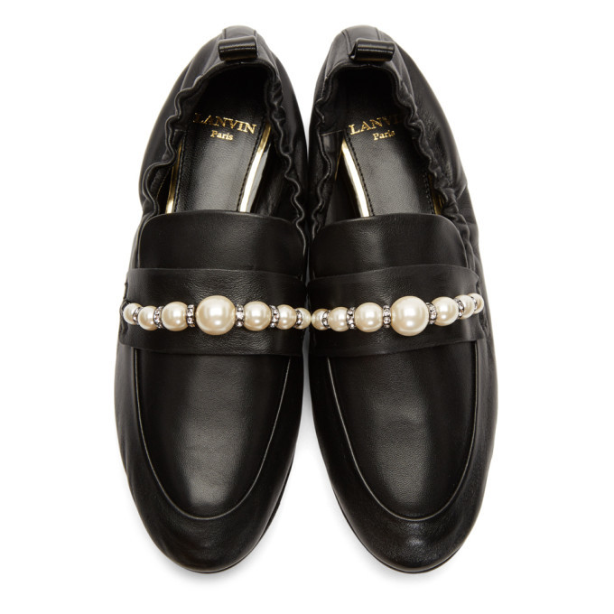 Lanvin Black Pearl Slippers Lanvin