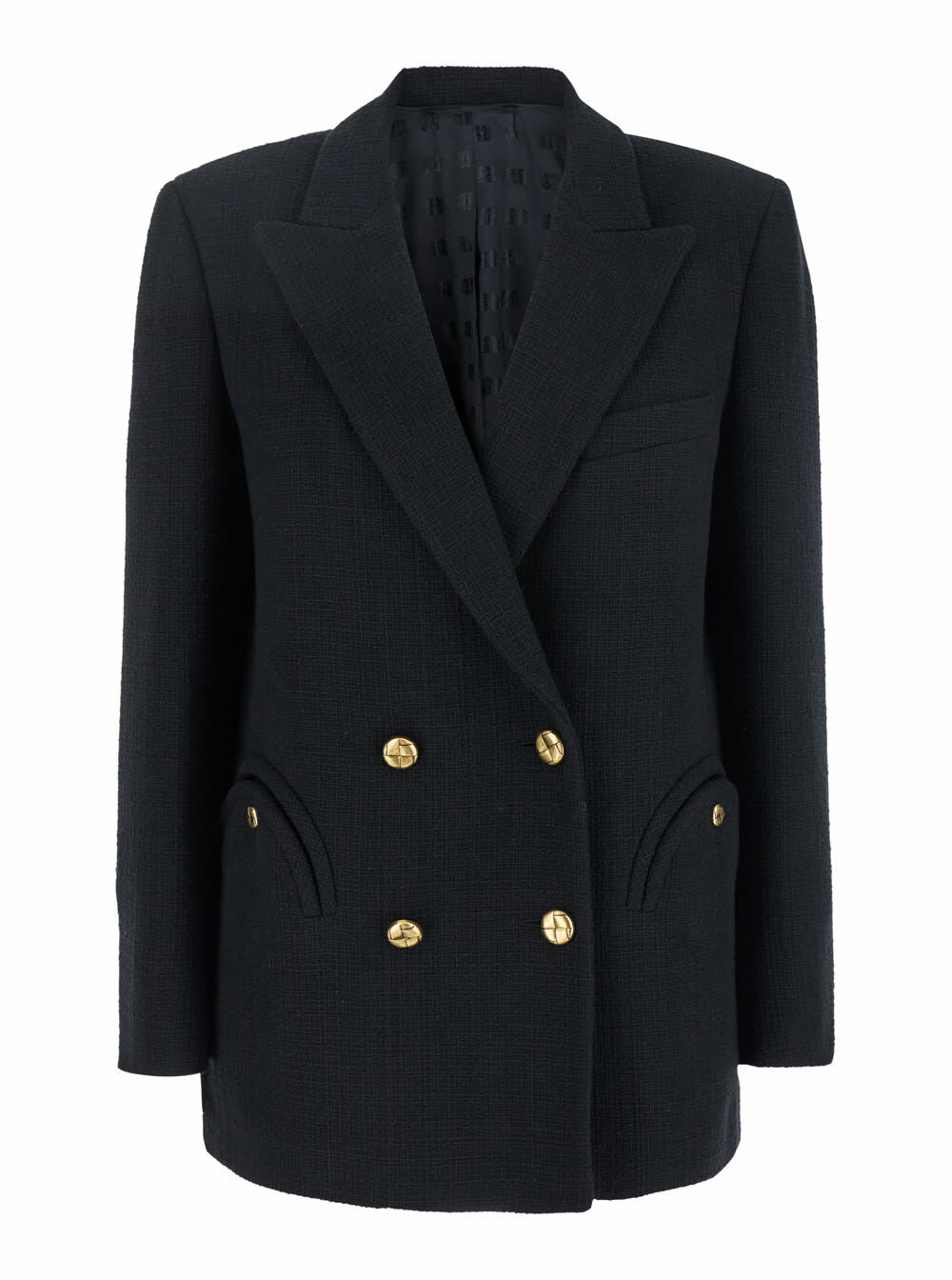 Blazé Milano missy Everynight Black Double-breasted Jacket With Peak ...