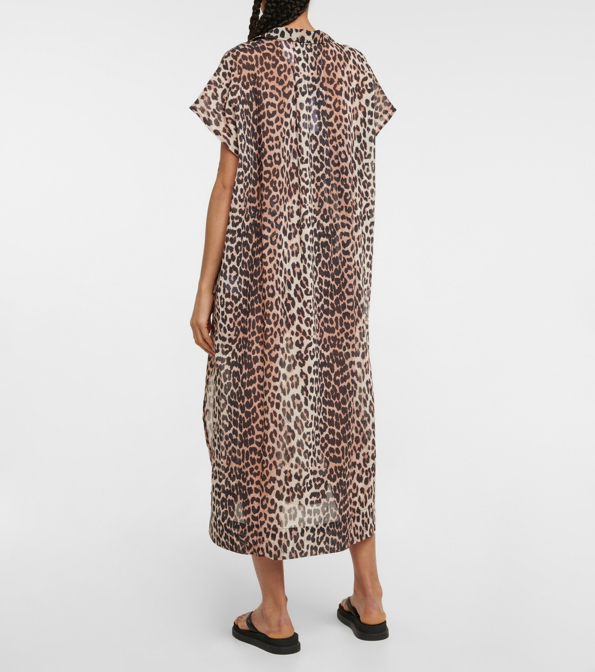 Ganni - Leopard-print cotton kaftan GANNI