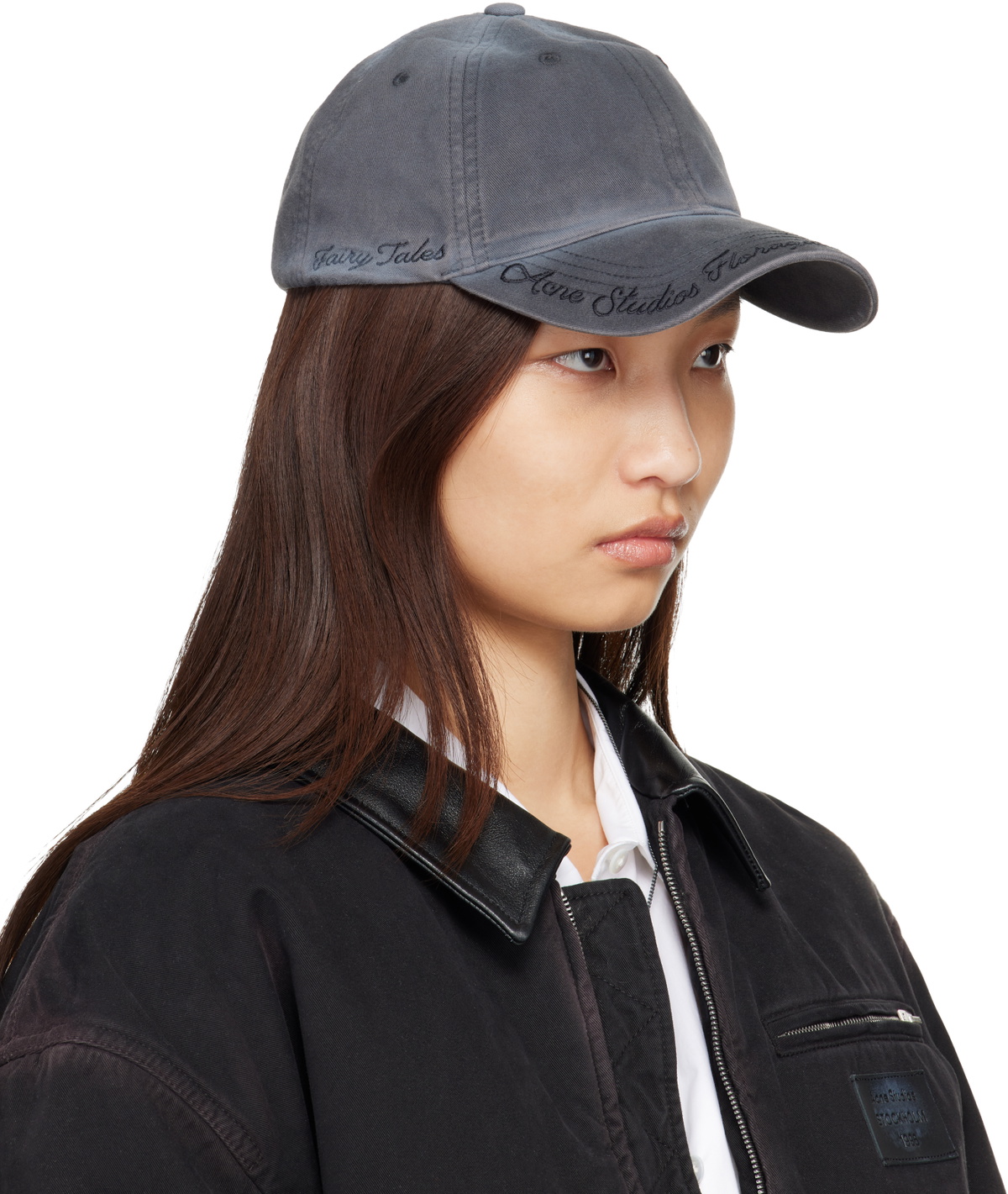 Acne Studios Gray Logo Cap Acne Studios