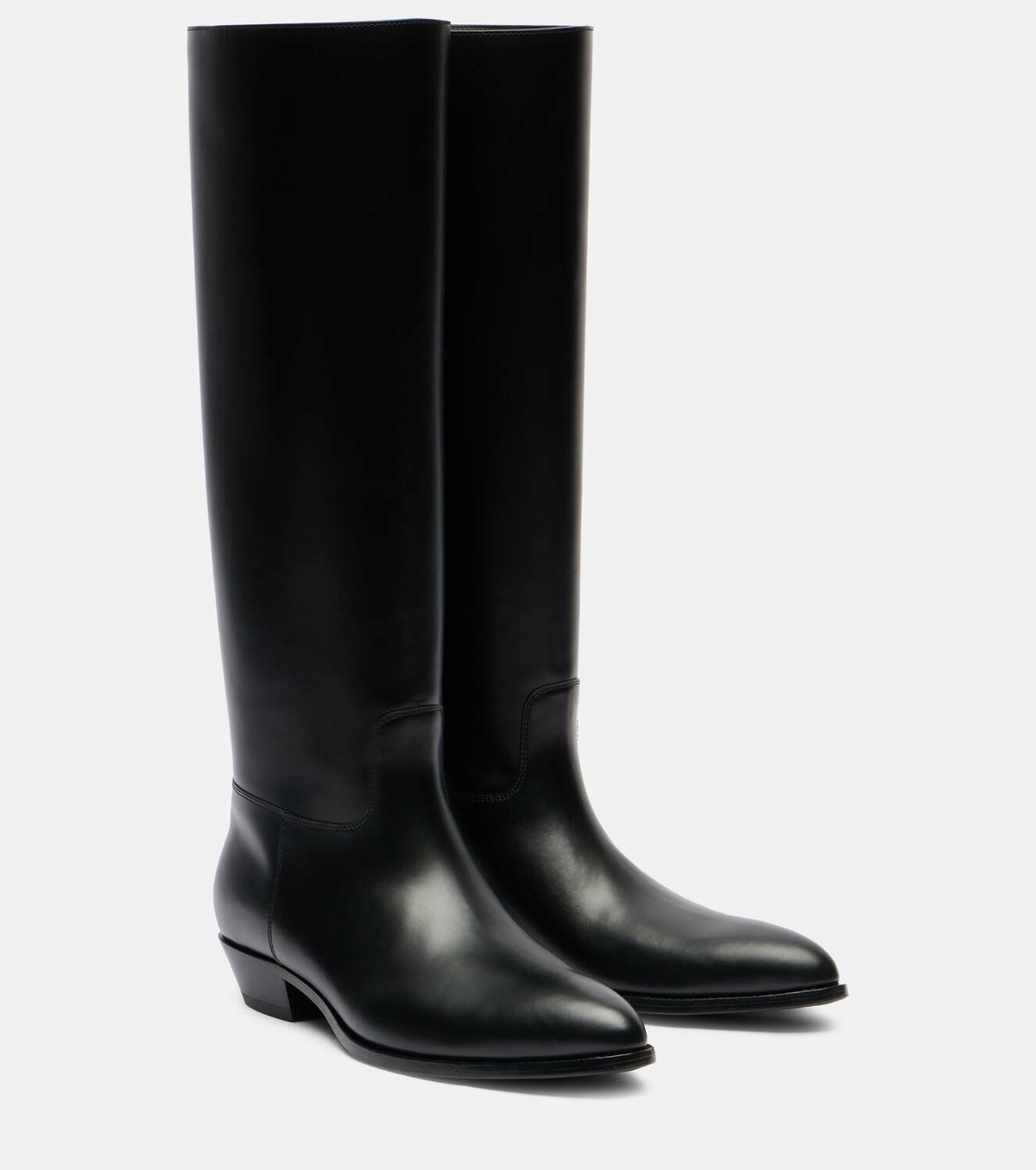 The Row Western leather knee-high boots The Row