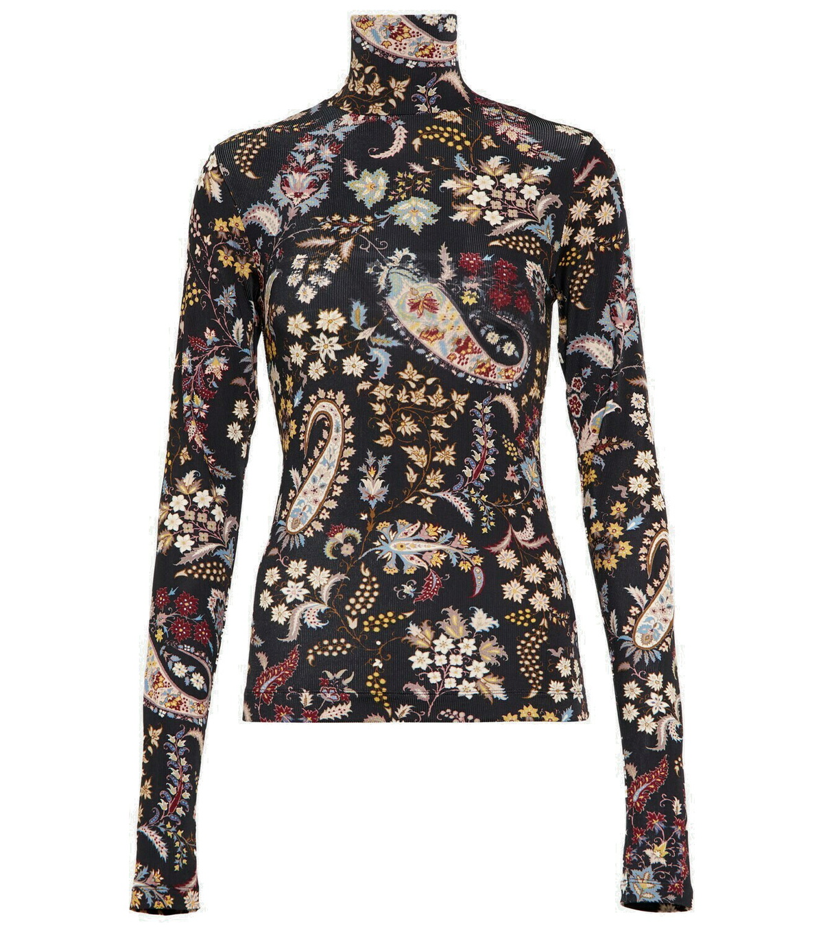 Etro - Paisley high-neck jersey top Etro