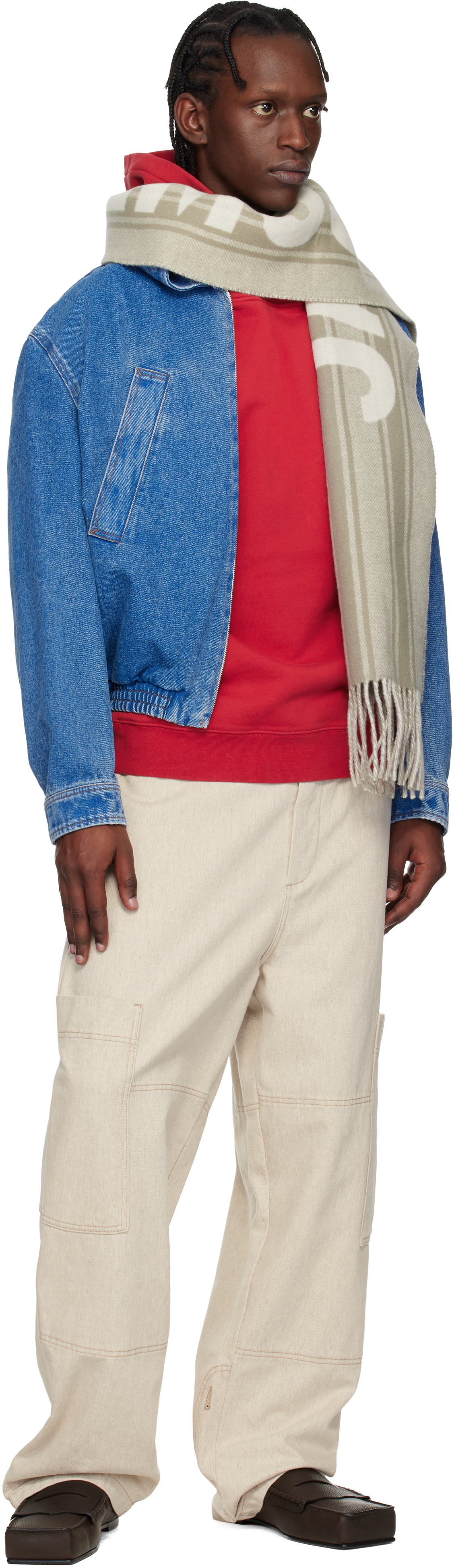 JACQUEMUS Gray 'The Jacquemus' Scarf Jacquemus
